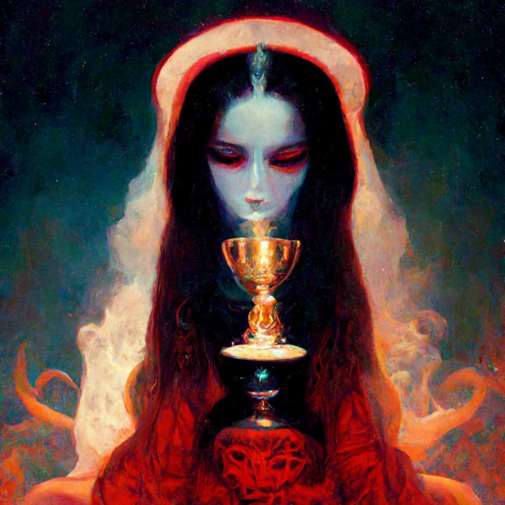 The Queen of Night and her Chalice - From the Abyss - AI Art Gallery by ...