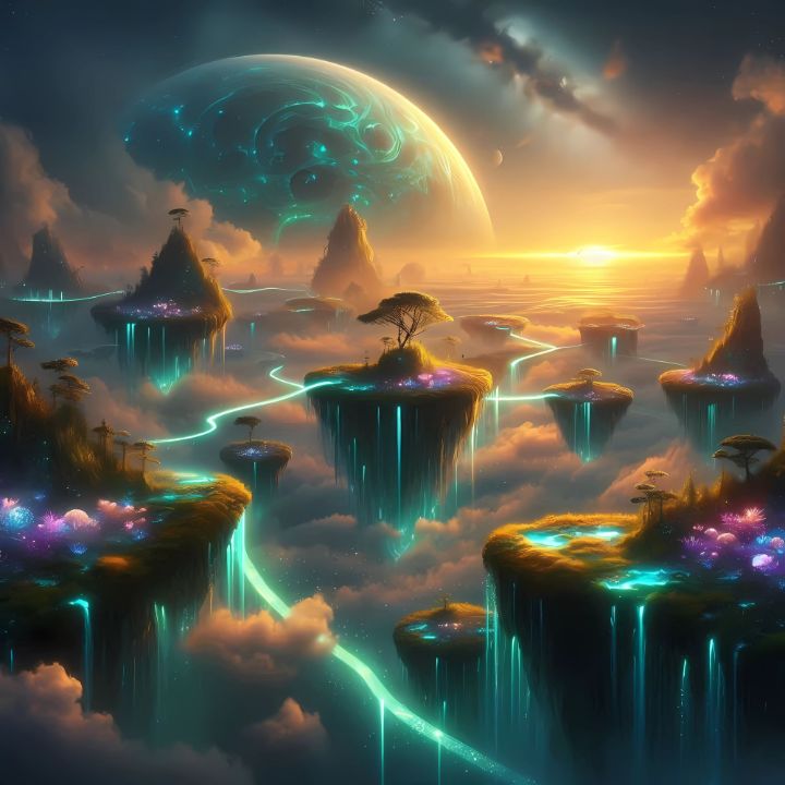Celestial – Islands Art Print - CocoVeeny - Digital Art & AI ...
