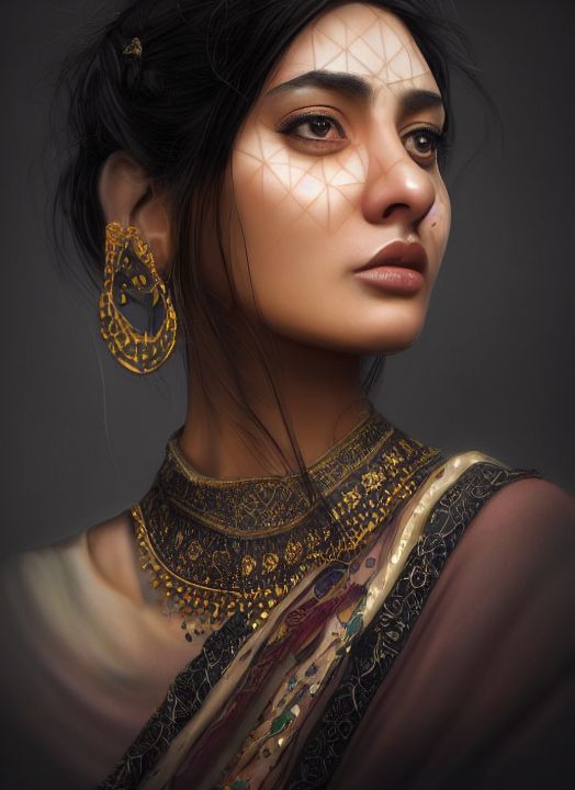 portrait of a Pakistani girl - An Artist - Digital Art & AI, People ...