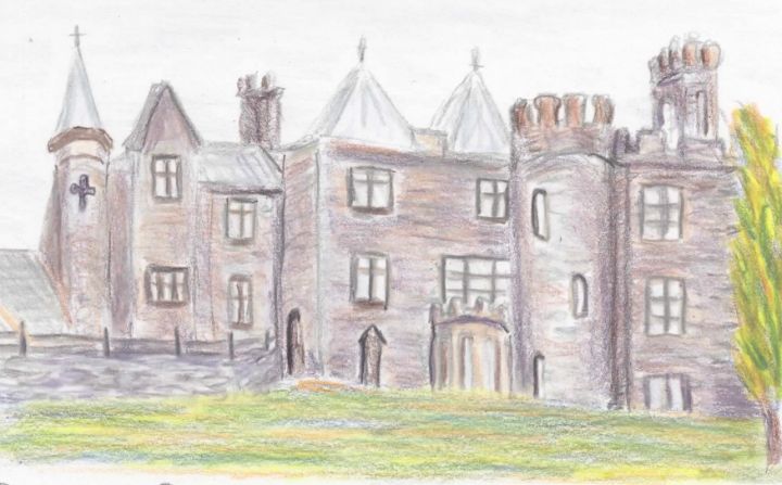 Craig y Nos Castle Coloured Pencil - Debbie Pain, Spellbound Art ...