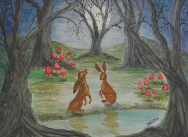 Moongazer - Debbie Pain, Spellbound Art & Sculptures - Paintings ...