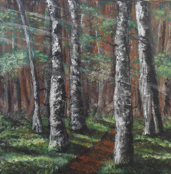 Birch Wood - Debbie Pain, Spellbound Art & Sculptures - Paintings ...