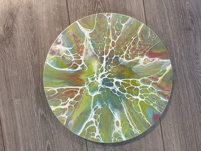 Round Multi color acrylic painting - Pathway Art Design - Paintings ...