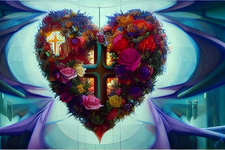 Heart Cross - AiCorujaArt - Digital Art & AI, Religion, Philosophy ...