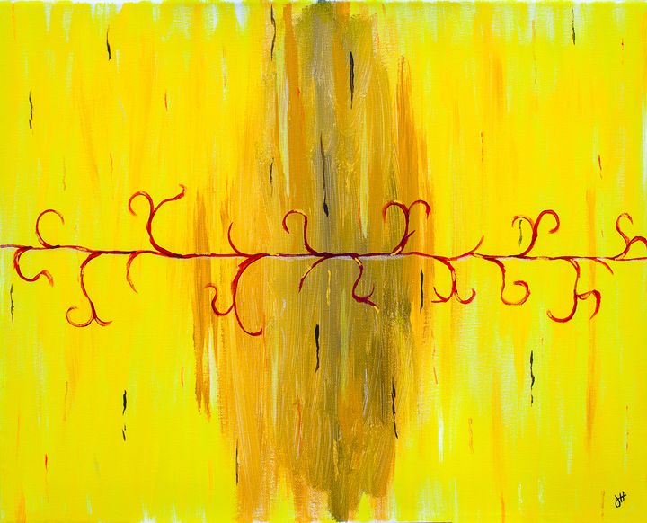 Royal Red Ribbon - Hughes Gallary - Paintings & Prints, Abstract, Color ...