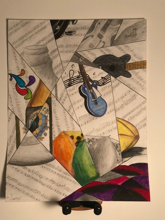 Music & Fruit Cubism - Jair Rathour-Bell - Drawings & Illustration ...