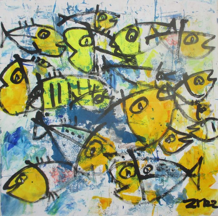 wild fishes - kunstmuellerei - Paintings & Prints, Animals, Birds ...
