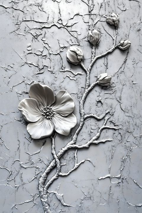 “Flower of Silver” 銀の花 - DRIFT POINT GALLERY - Digital Art & AI ...