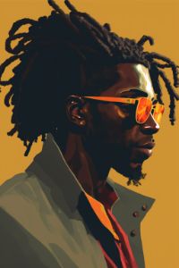 Red Dread Head - Black Joy Prints - Digital Art, People & Figures ...