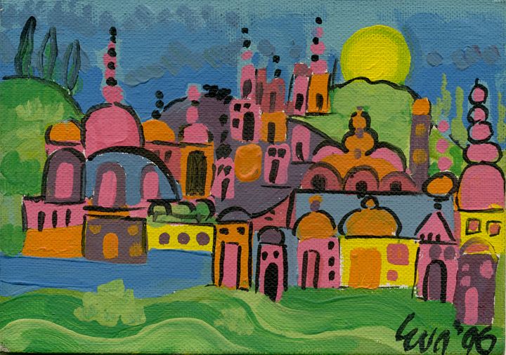 Dream of Jerusalem 1996 - Eva Deutsch Art - Paintings & Prints ...