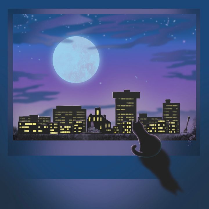 Springfield, MO Skyline at Night - SoJoHello - Drawings & Illustration ...