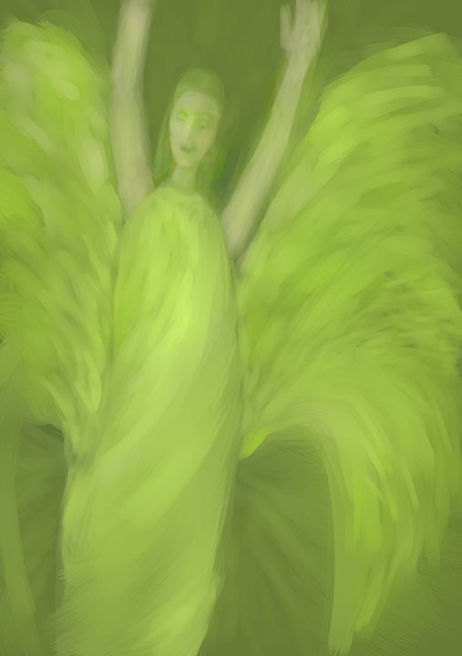 Green Angel - SoulCraftZone - Paintings & Prints, Religion, Philosophy ...