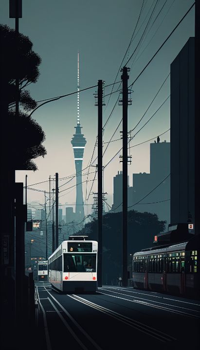Tokyo Minimalism - DvxArt - Digital Art & AI, Buildings & Architecture ...
