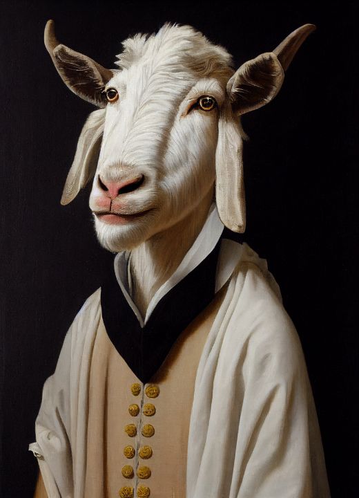 Goat in Judge Costume - James Winsoar - Digital Art & AI, Animals ...