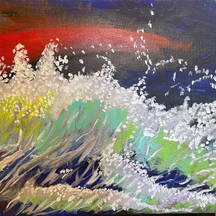 The Wave - Artist Jess - Paintings & Prints, Landscapes & Nature, Beach ...