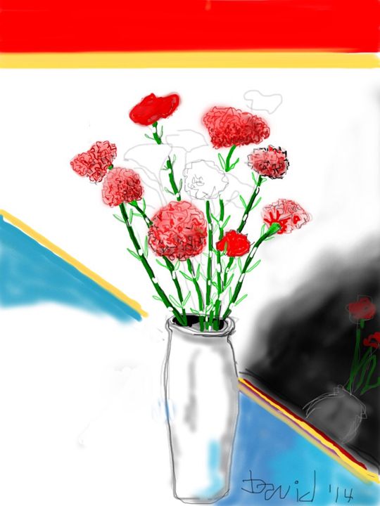 Still Life - Carnations - DavidMartinArt - Digital Art, Still Life ...