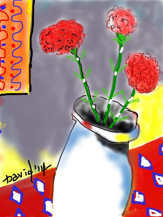Still Life, Carnations - DavidMartinArt - Paintings & Prints, Still ...