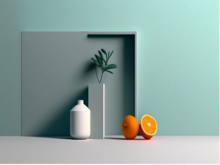 Decorative painting Minimal colours - Wall Stories Design - Digital Art ...