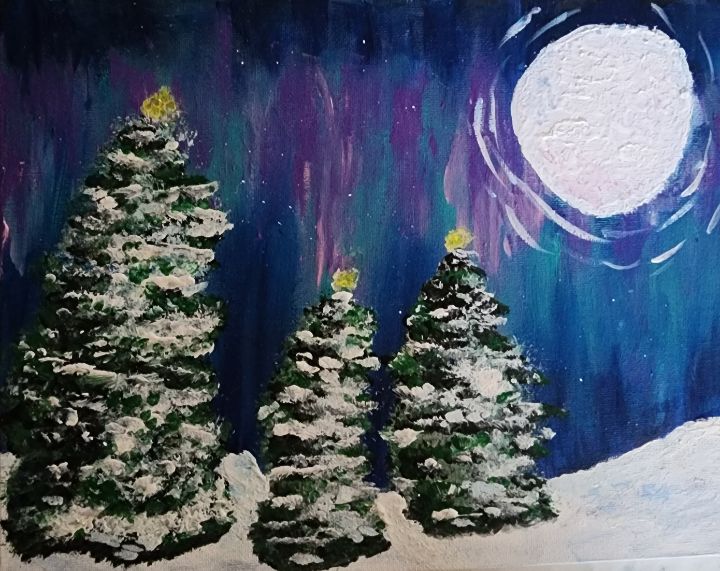 Wintery Trees - Kim's Artsy Things - Paintings & Prints, Landscapes ...