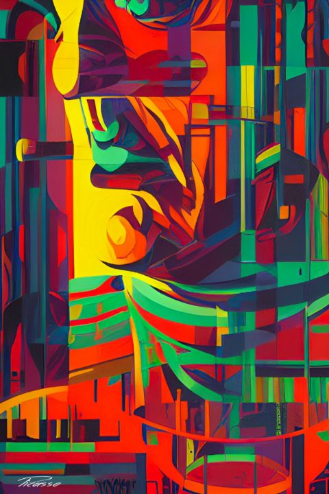 Discordia Abstract 045 Print - Grim Picasso Fine Art Gallery ...