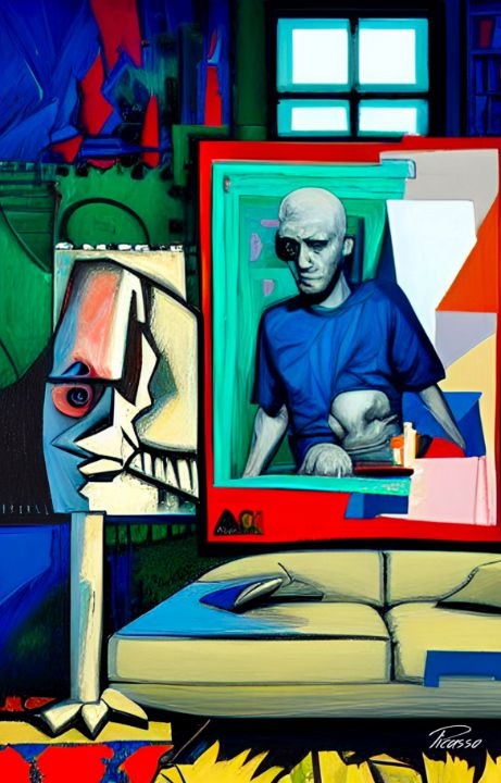 Eminem Abstract 002 Print - Grim Picasso Fine Art Gallery - Paintings ...