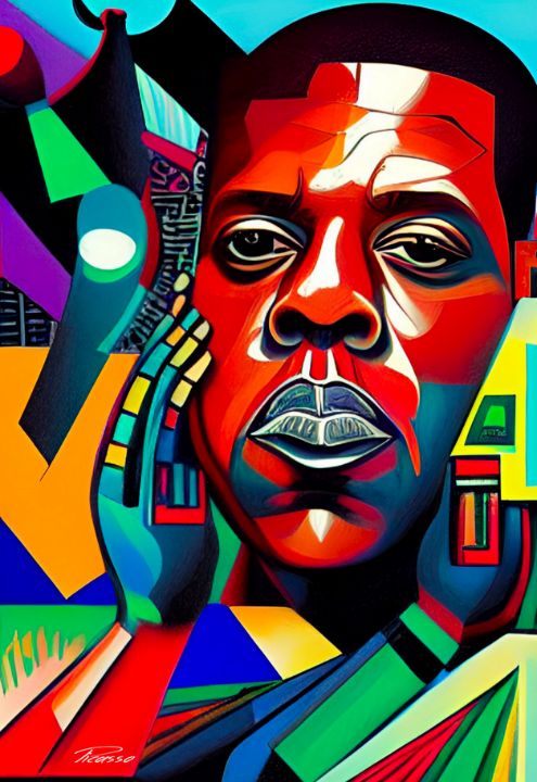 Jay-Z Abstract 005 Print - Grim Picasso Fine Art Gallery - Paintings ...