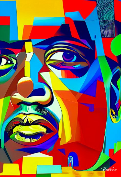 Jay-Z Abstract 007 Print - Grim Picasso Fine Art Gallery - Paintings ...