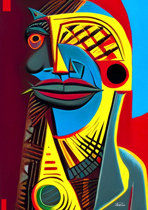 African Tribal Art 006 Print - Grim Picasso Fine Art Gallery ...