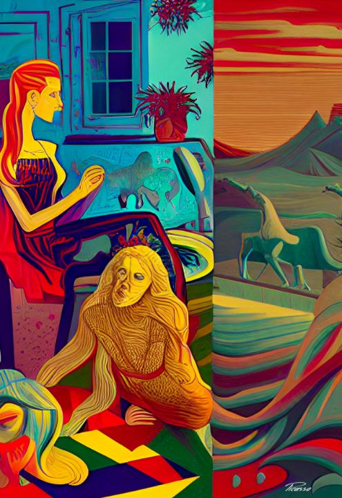 Discordia Abstract 028 Print - Grim Picasso Fine Art Gallery ...