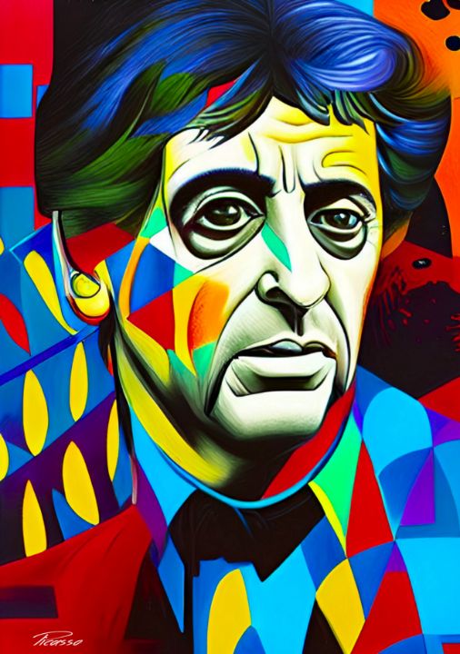 Al Pacino Abstract 005 Print - Grim Picasso Fine Art Gallery ...