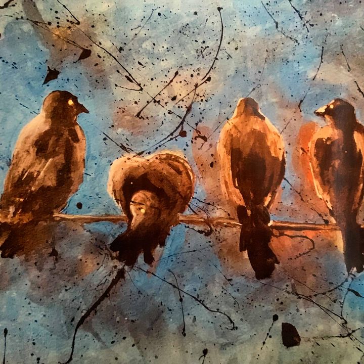 crows - maureen thompson - Paintings & Prints, Abstract, Other Abstract ...