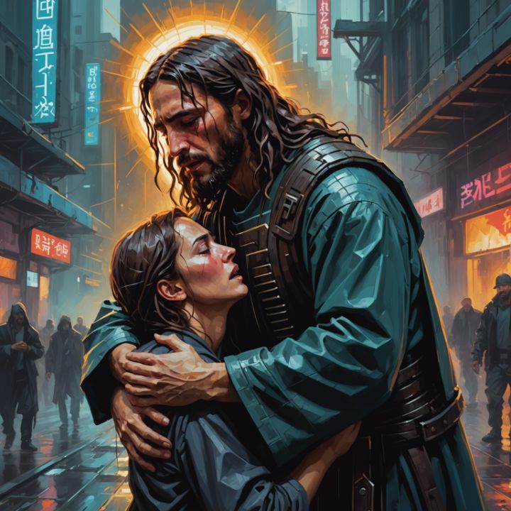 In His Arms - Colors of Faith - Paintings & Prints, Religion ...