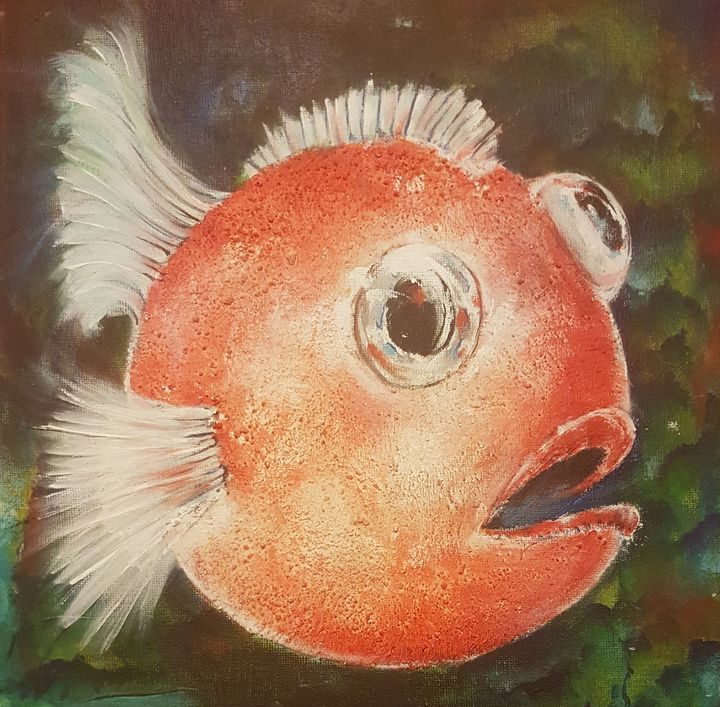 Red fish - Bruno Benoit-Janin - Paintings & Prints, Animals, Birds ...