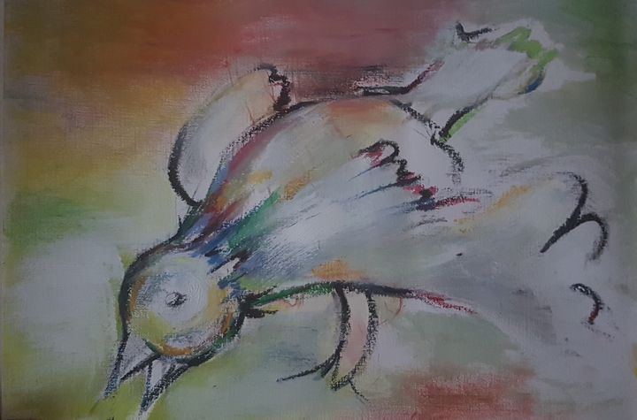 The dove and Ukraine - Bruno Benoit-Janin - Paintings & Prints, Animals ...