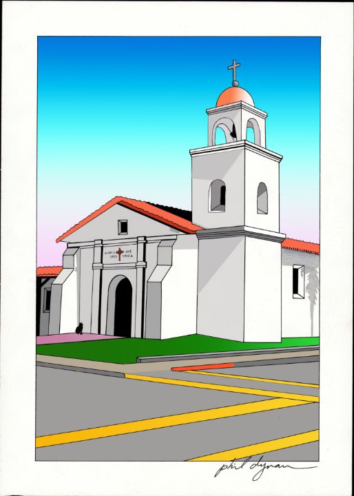 California Mission (Santa Cruz) - Nelson + Dynan - Digital Art & AI ...