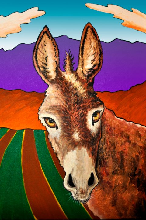 Serious Donkey - Nelson + Dynan - Paintings & Prints, Animals, Birds ...