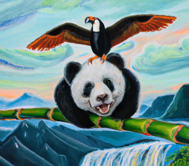 Fastest Way to Travel for Pandas - Catificial Art - Digital Art & AI ...