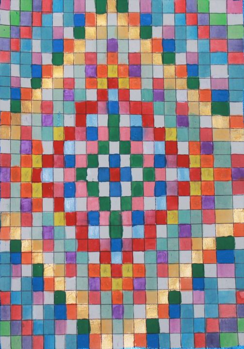 "Colorful Squares" - Nishka Gupta - Paintings & Prints, Abstract ...