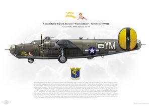 B-24D-70-CO 'Wongo Wongo' - Aviation Art Illustration - Paintings ...