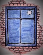 Blue Window Art