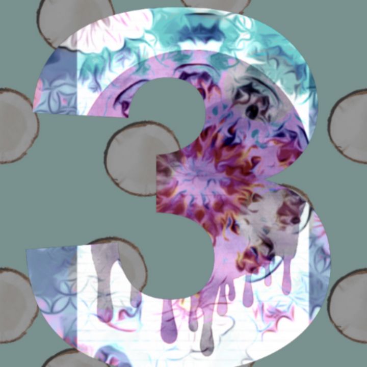 Digital number 3 painting - Visual unique art - Digital Art & AI ...