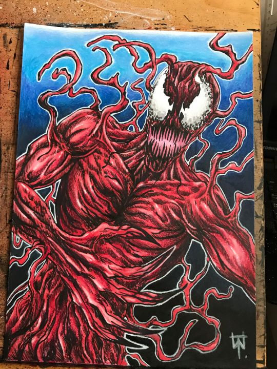 Carnage Original Color Artwork - Original Horror Art By Wayne Tully ...