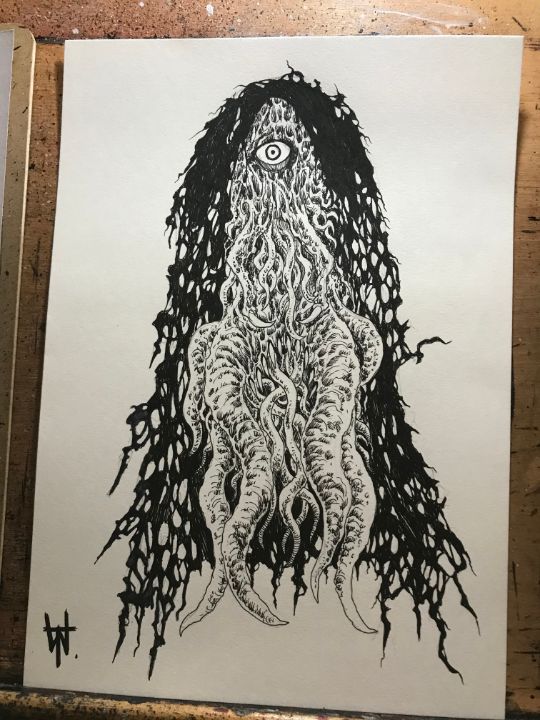 Cher From The Future Ink Art - Original Horror Art By Wayne Tully ...
