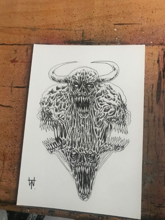 Licensed Demon Concept Art - Original Horror Art By Wayne Tully ...