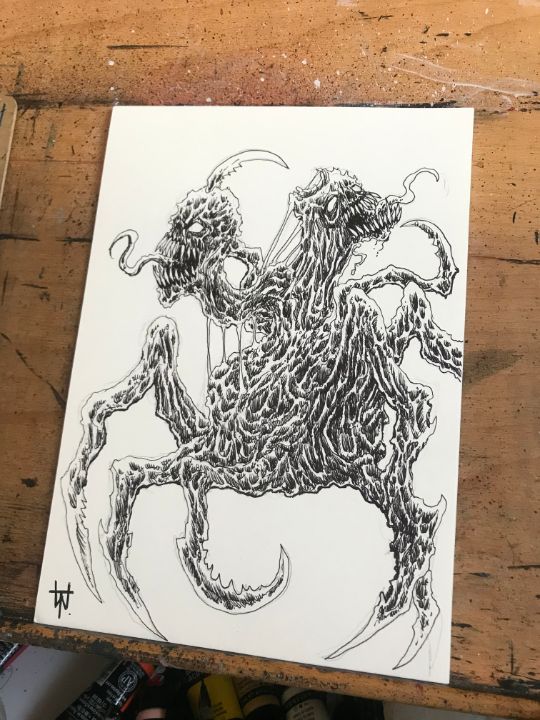 Thing Creature Loose Ink Sketch - Original Horror Art By Wayne Tully ...