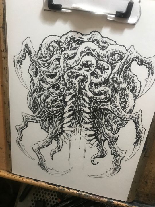 Dark Dimension Entity Art - Original Horror Art By Wayne Tully ...