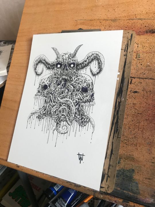 Death Metal Licensed Horror Art - Original Horror Art By Wayne Tully ...