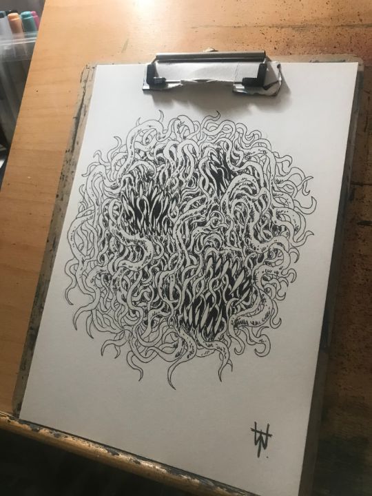 Monster Horror Noodles Artwork - Original Horror Art By Wayne Tully ...
