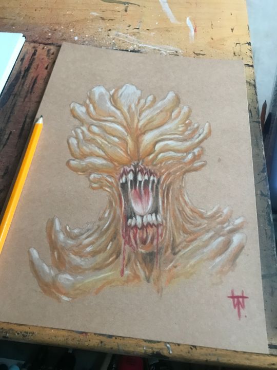 Last Of Us Clicker Color Sketch - Original Horror Art By Wayne Tully ...