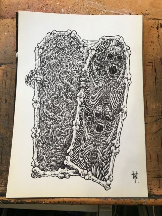 Tomb Of Entrails Artwork - Original Horror Art By Wayne Tully ...